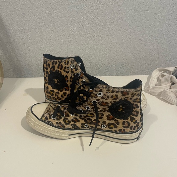 Converse | Shoes | Custom Cheetah Print Converse Size Womens 65 | Poshmark